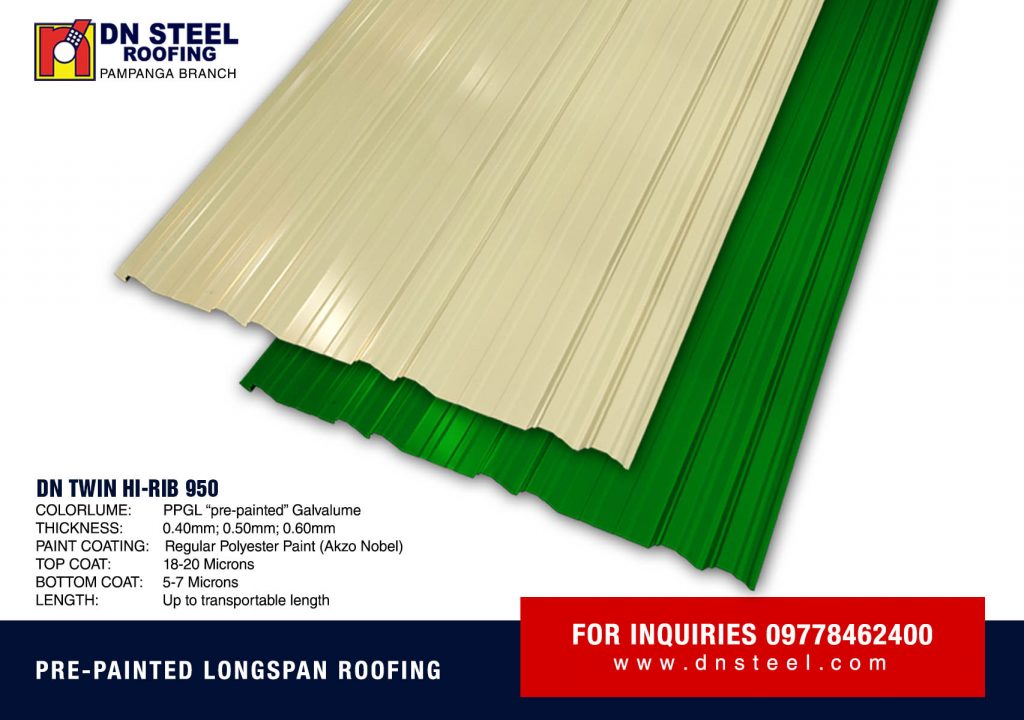 DN Branch Pampanga – DN Twin Hi-Rib 950 profile – DN Steel